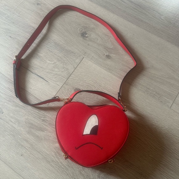 Bags | Bad Bunny Heartshaped Red Designer Crossbody Bag | Poshmark